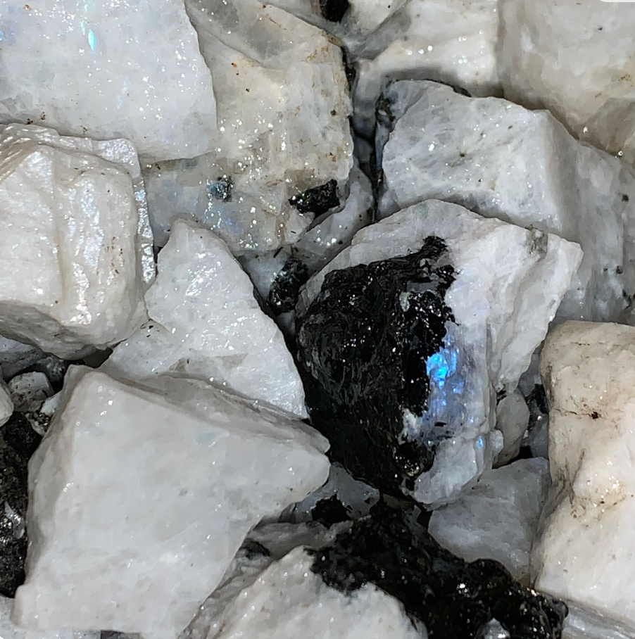Rainbow Moonstone Rough (By the Pound) | Twin Rocks and Crystals